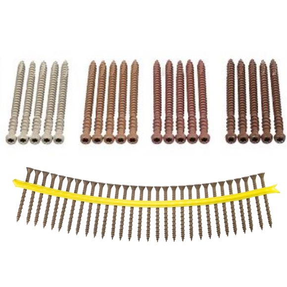 Painted Collated Wood Deck Screws – Fasteners Plus