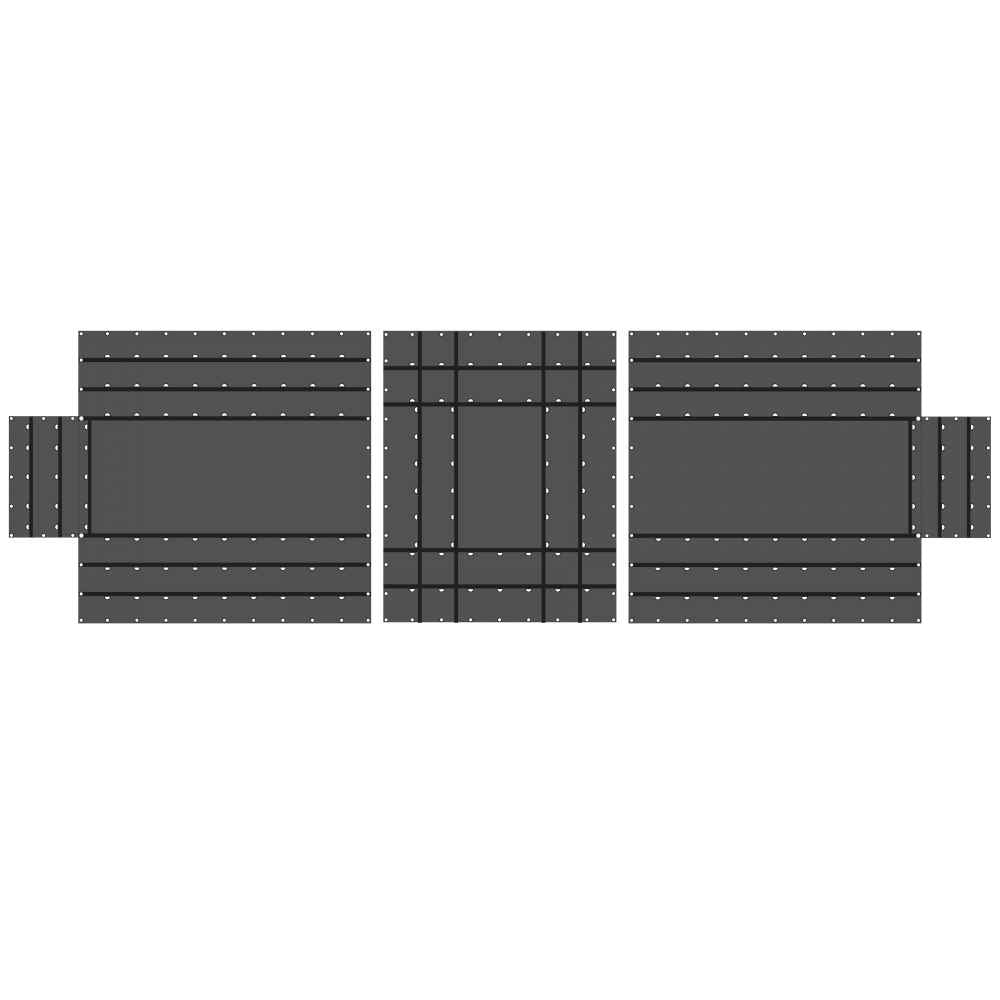 14 oz. 3 Pc. Lumber Tarp - Ends: 20' x 20' (6' Drop); Mid: 20' x 16 ...