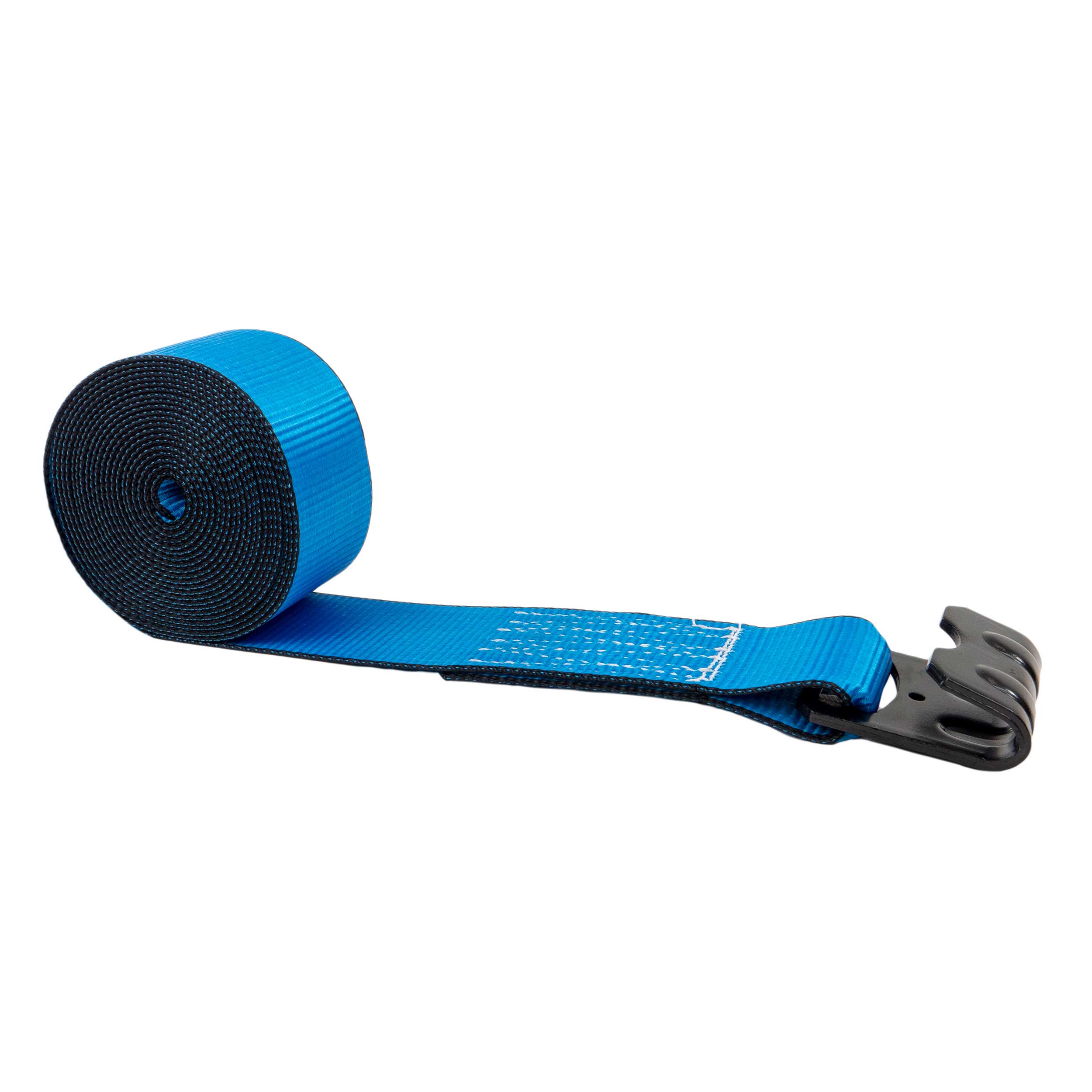 3" X 20' Trailer Winch Strap with Flat Hook | Blue – Fasteners Plus