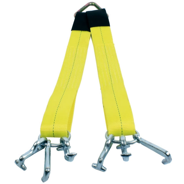 3" x 29" V-Bridle Tow Strap with Hooks | Cluster Hook | 10,000 lbs. BS ...