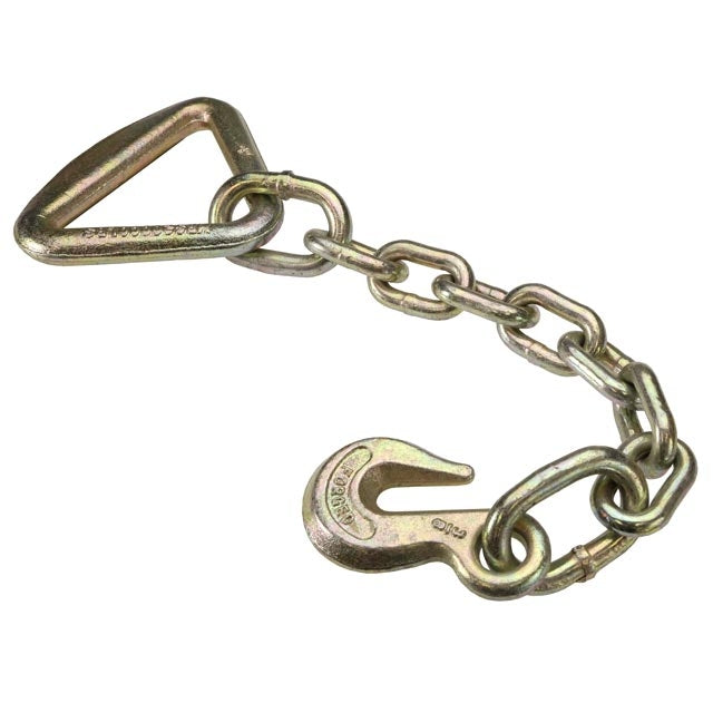 3/8" x 18" Chain Extension w/ 4" D-Ring - 20,000 lbs Break Strength ...