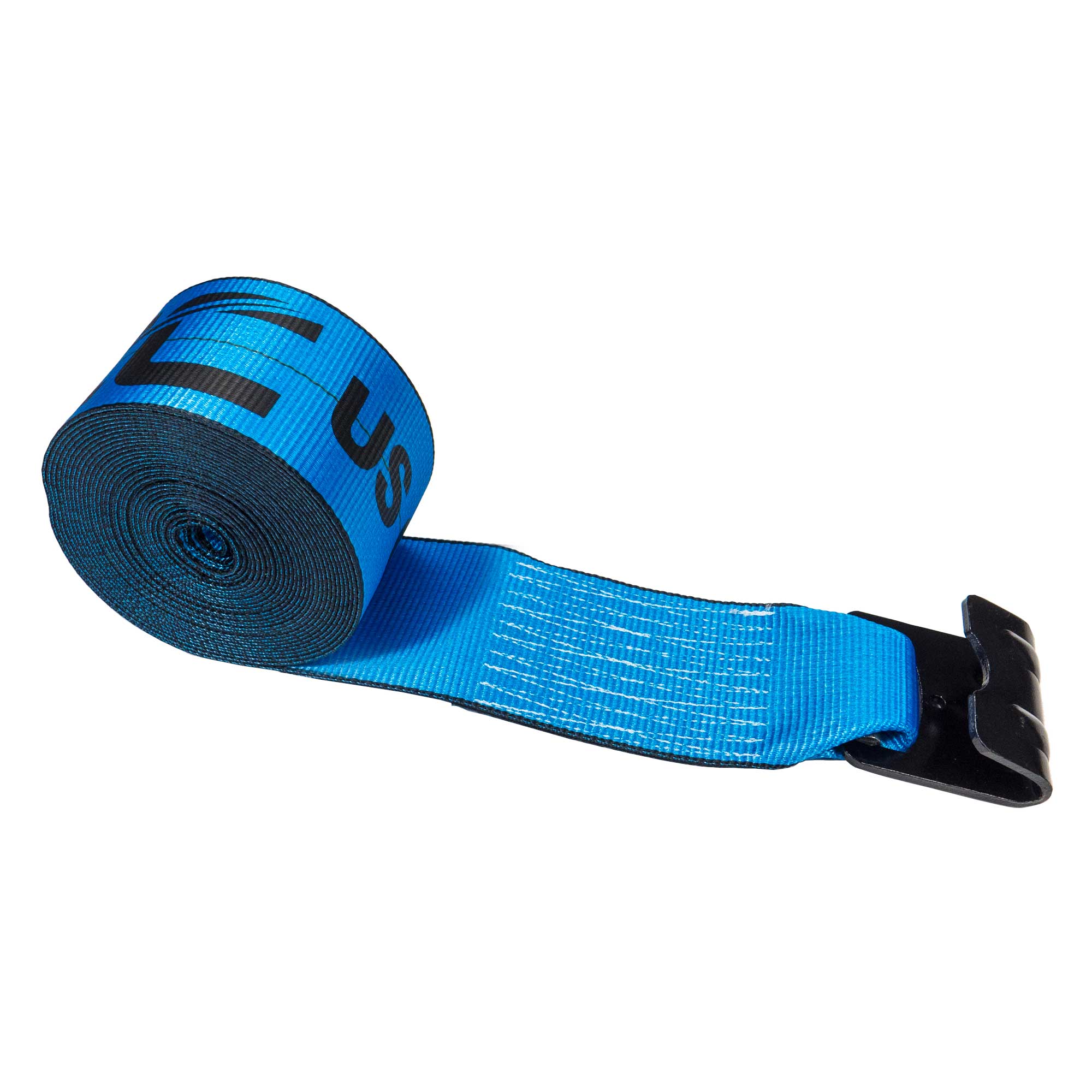 4" x 40' Trailer Winch Strap with Flat Hook | Blue – Fasteners Plus