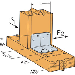 Simpson Strong-Tie A21 2x1 Reinforcing Framing Angle Bracket - G90 Gal ...