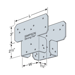 Simpson AC4 Adjustable Post Cap for 4X Beam - Zinc Galvanized ...