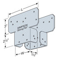 Simpson AC6 Adjustable Post Cap for 6X Beam - Zinc Galvanized ...