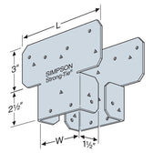 Simpson AC6 Adjustable Post Cap for 6X Beam - Zinc Galvanized ...