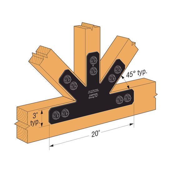 Simpson APVGP1212-4 Avant Decorative Gable Plate - Black Powder Coat ...