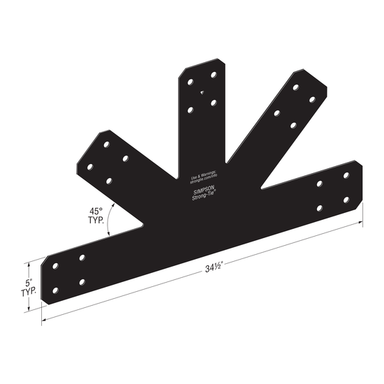 Simpson APVGP1212 Avant Decorative Gable Plate - With Required Fastene ...