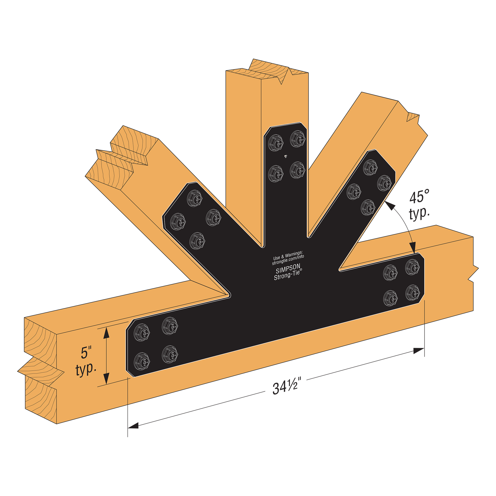 Simpson Strong-Tie APVGP1212 Outdoor Accents - With Required Fasteners ...