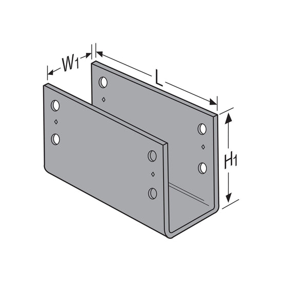 Simpson CCO7 1/8X Column Cap for 7" Beam, Cap Only , Made to Order Non ...