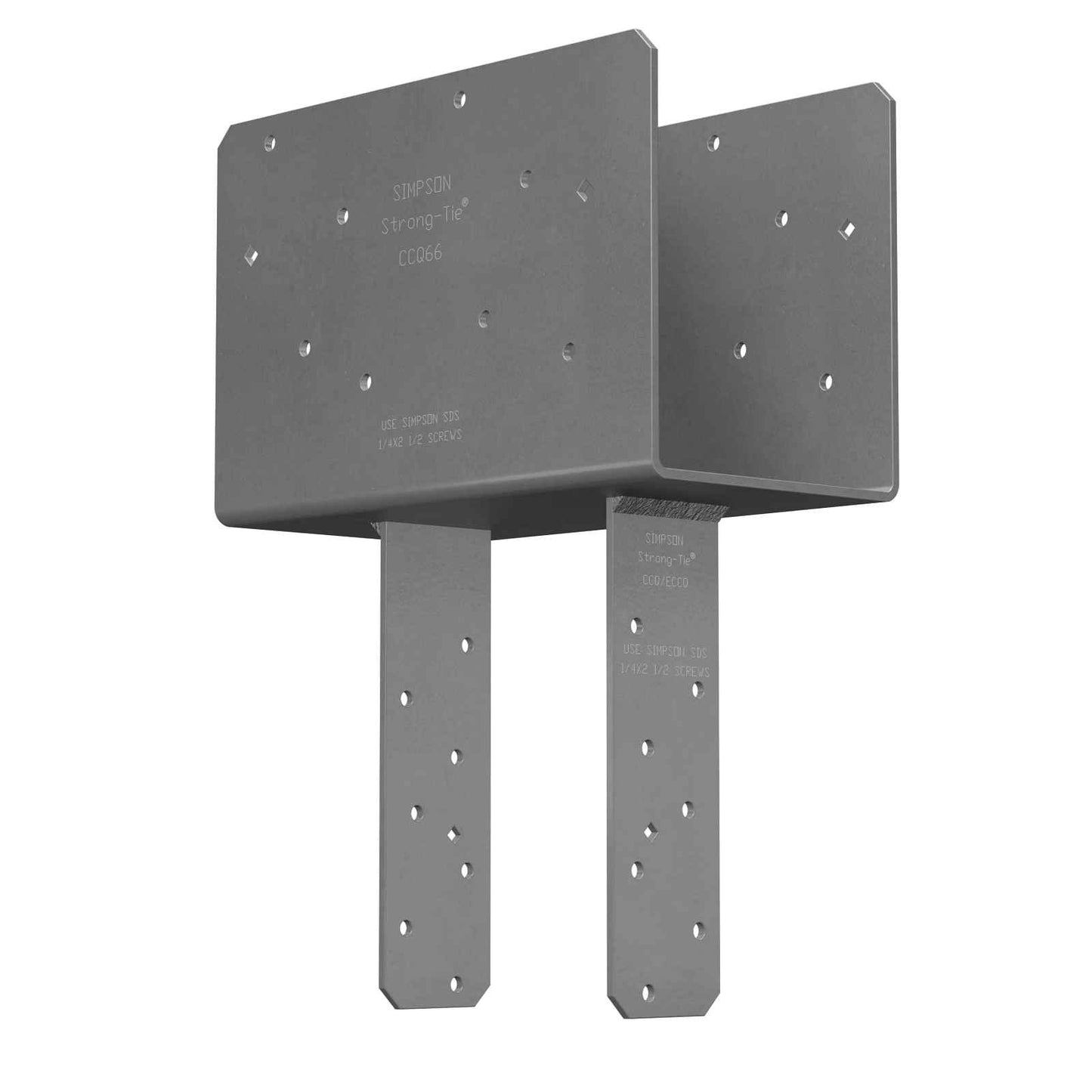 Simpson CCQ77SDS2.5ROT Column Cap w/SDS Screws (90 Deg. Rotated Straps ...