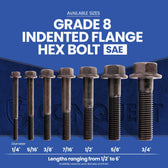 3/8" x 1-1/4" Conquest Grade 8 Indented Flange Bolt - Plain – Fasteners ...