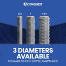 Conquest 3/4" x 12' Grade 55 Coarse Threaded Rod - Hot Dip Galvanized ...