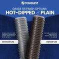 Conquest 3/4" x 1' Grade 55 Coarse Threaded Rod - Hot Dip Galvanized ...