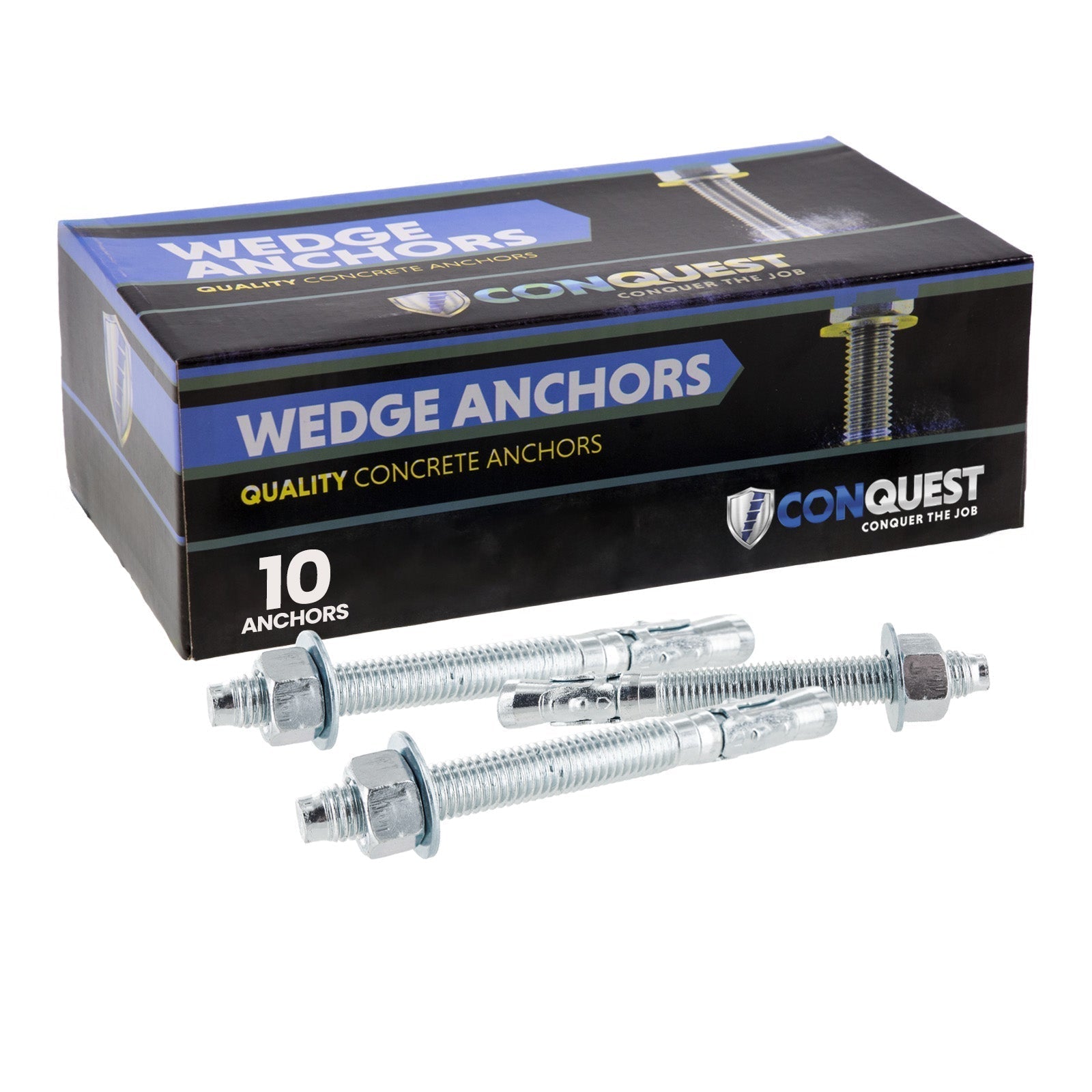Conquest 3/4" x 7" Wedge Anchors - 304 Stainless Steel, Qty. 100 ...