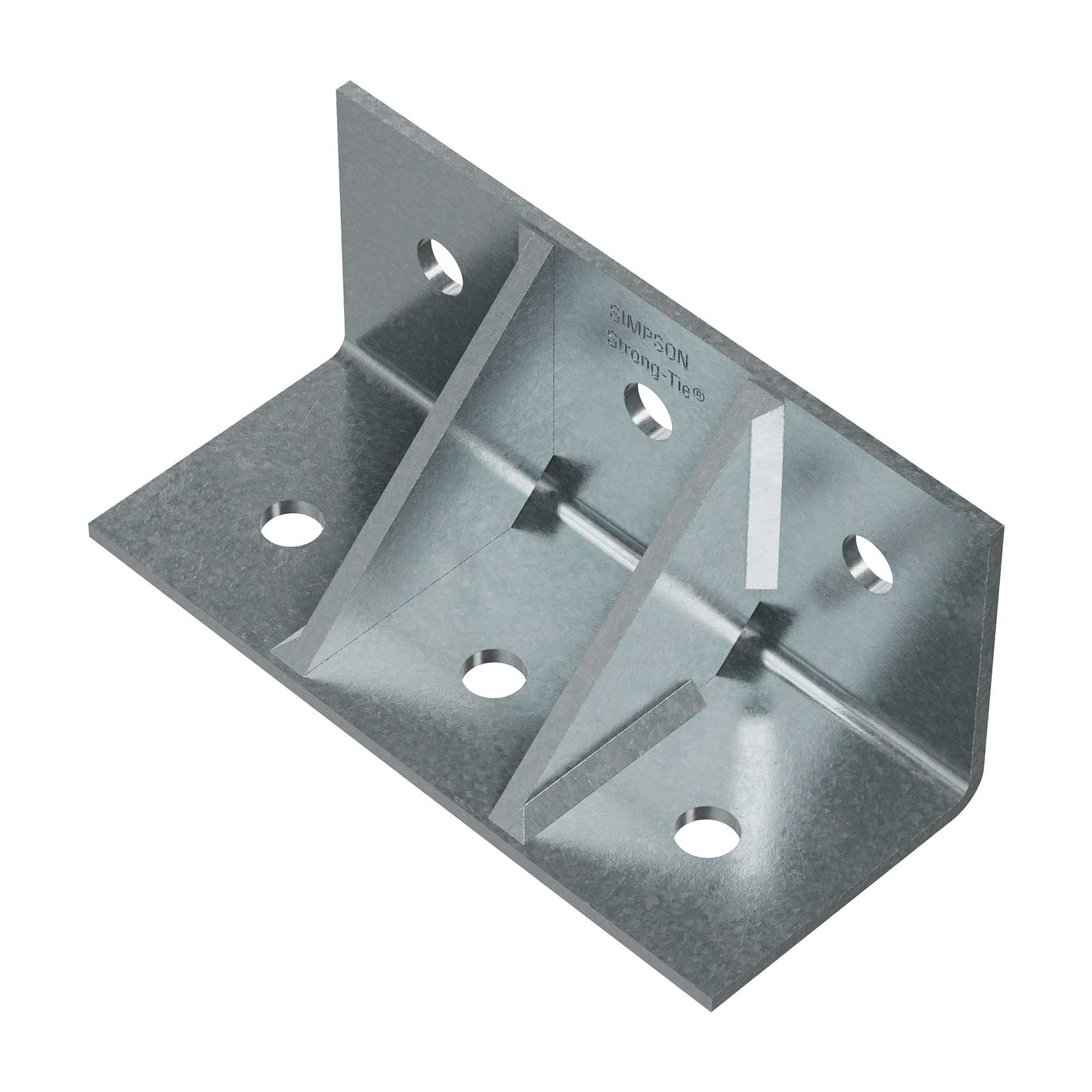 Simpson HL37G Heavy L-Shaped Angle with Gusset - G90 Zinc Galvanized ...