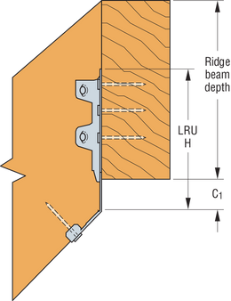 Simpson LRU210Z Light Rafter U Hanger - Slopeable 2x10 - Zmax Finish ...