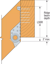 Simpson LSSR28Z Field Adjustable Rafter Hanger- ZMAX Finish – Fasteners ...