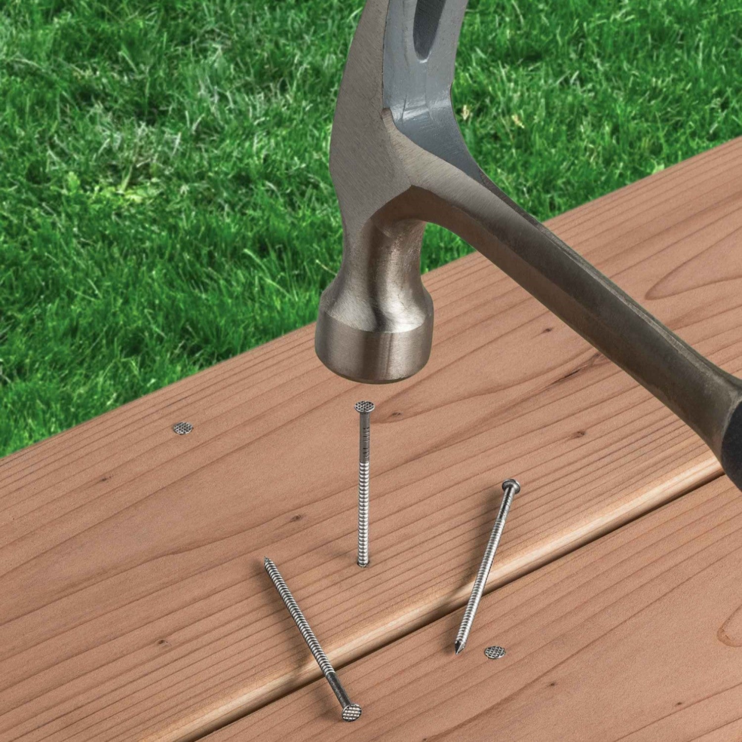 3-1/4" - 12 Gauge Cedar and Redwood Decking Nails - 316 Stainless Stee ...