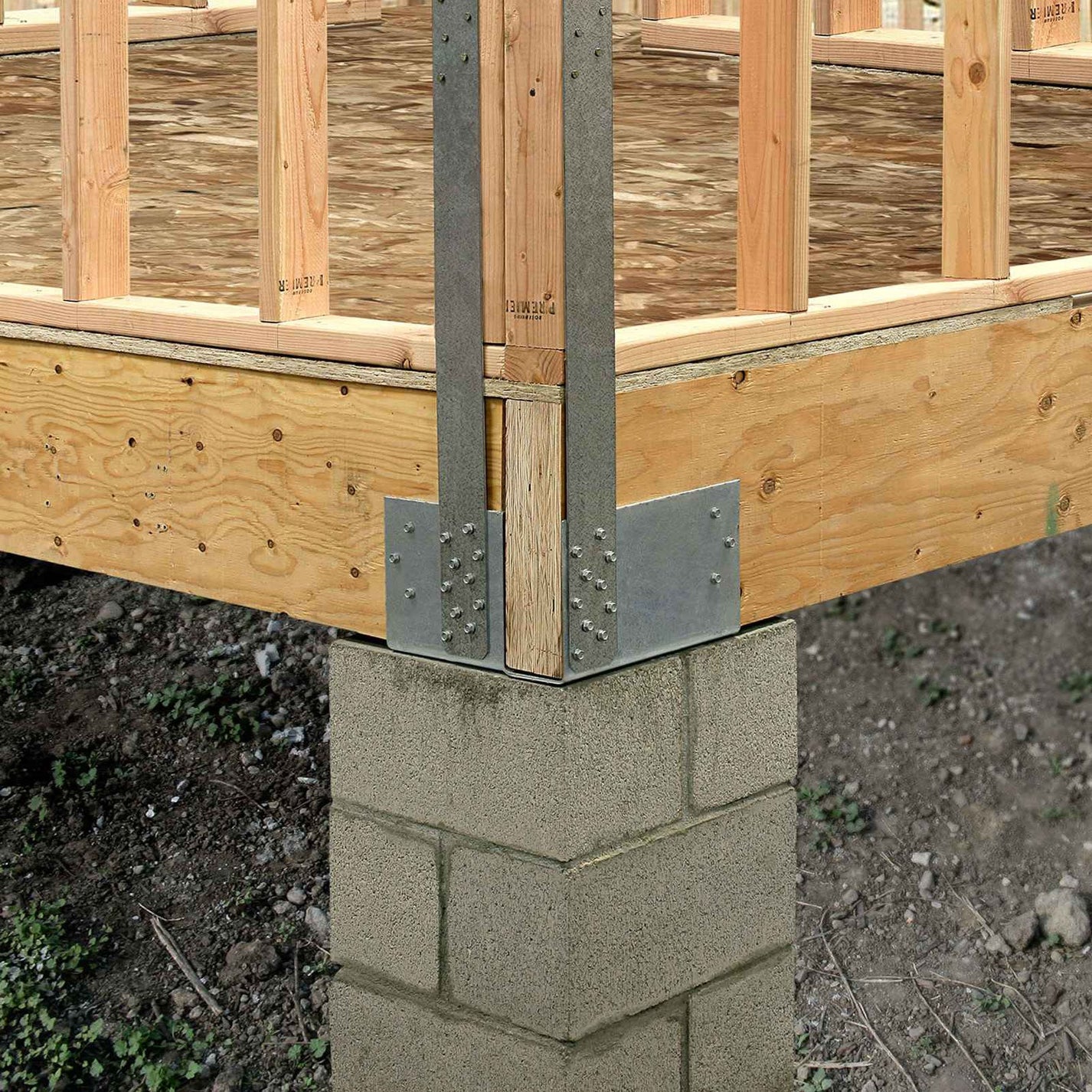 Simpson ECCLQM3.62G-KT End Column Cap, L-Shaped for GFCMU and Concrete ...