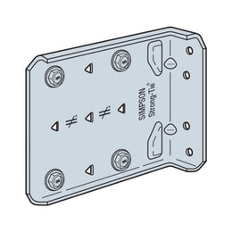 Simpson FCB45.5-R25 Bypass Framing Fixed-Clip Connector, Pkg 25 ...