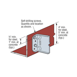 Simpson FCB47.5-R25 Bypass Framing Fixed-Clip Connector, Pkg 25 ...