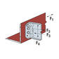 Simpson FCB43.5-R25 Bypass Framing Fixed-Clip Connector, Pkg 25 ...