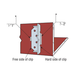 Simpson FCB47.5-R25 Bypass Framing Fixed-Clip Connector, Pkg 25 ...