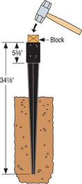 Simpson Strong-Tie FPBS44 E-Z Spike Fence Post Spike - Black Powder Co ...