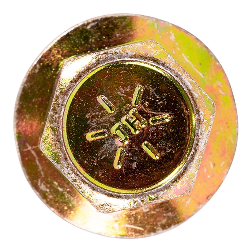 7/16"-14 x 1" Conquest Grade 8 Non-Serrated Flange Bolt - Zinc Yellow ...