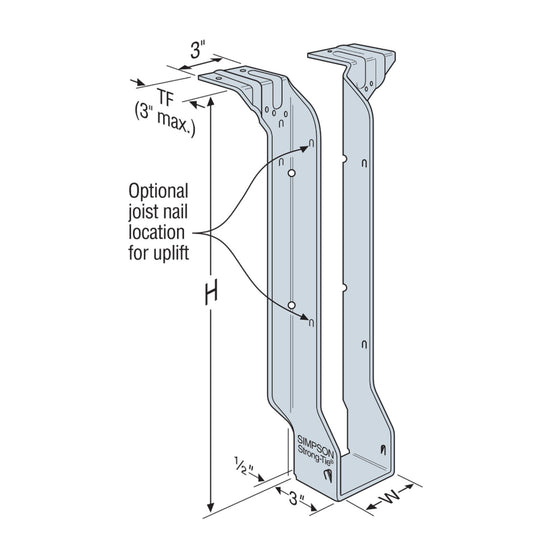 Simpson Strong-Tie HIT424 Top Flange I-Joist Hanger - G90 Galvanized ...