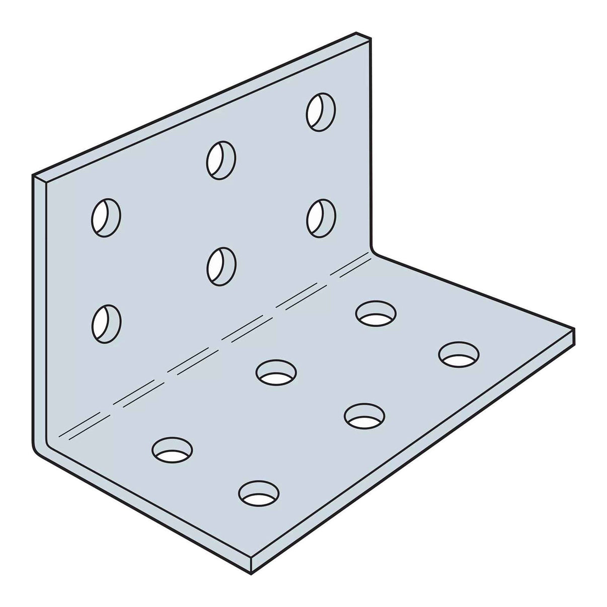 Simpson HL79 Heavy L-Shaped Angle - Gray Paint – Fasteners Plus