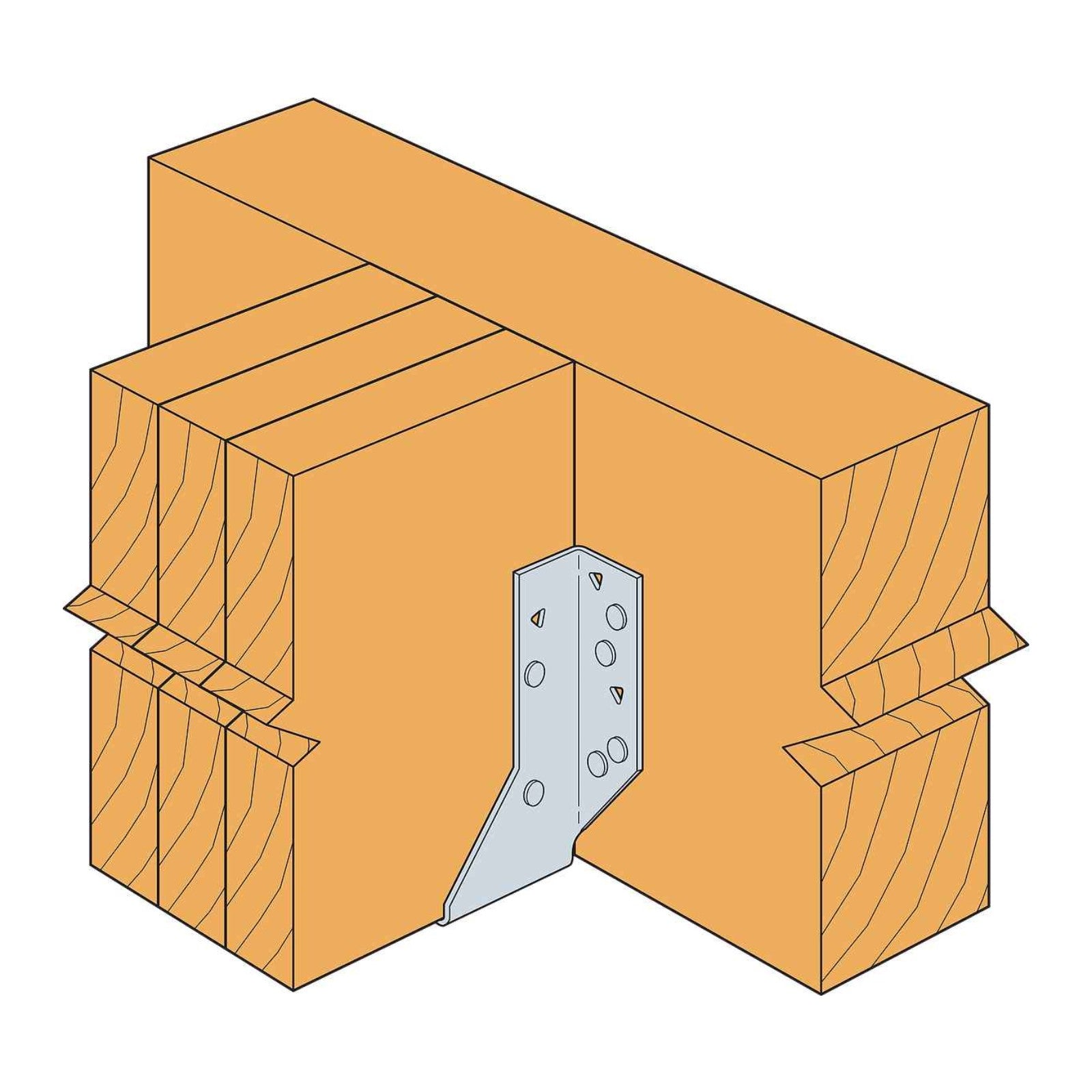 Simpson HU26-3 Triple 2x6 Face Mount Joist Hanger - G90 Galvanized ...