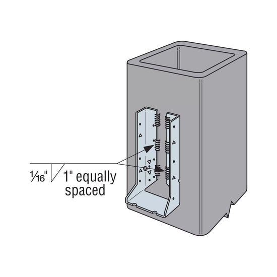 Simpson HUC214-2 Double 2x14 Concealed Flange Heavy Face Mount Hanger ...