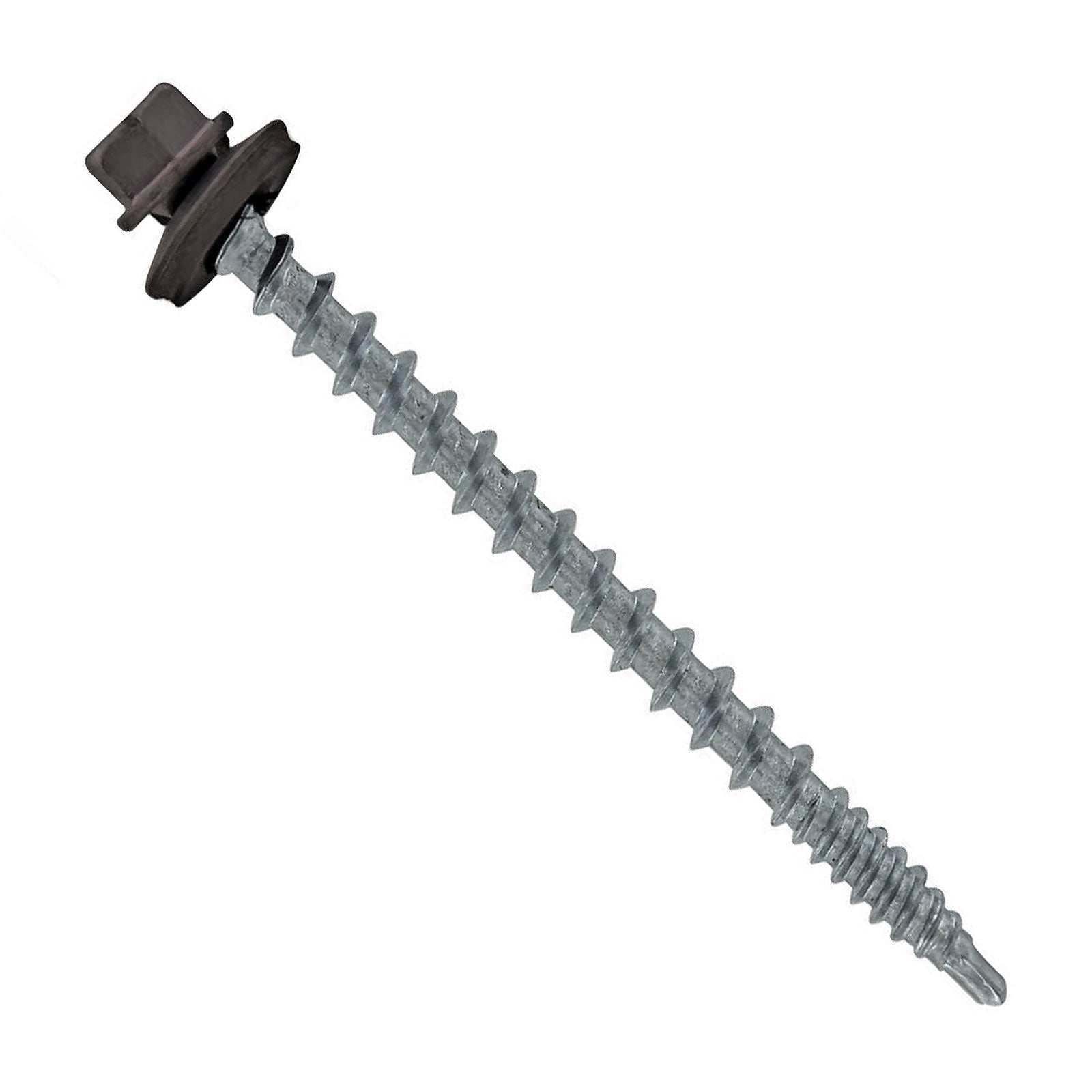ST Fastening #10 x 2-1/2" Kwikseal Woodbinder Metal Roofing Screw - Ch ...