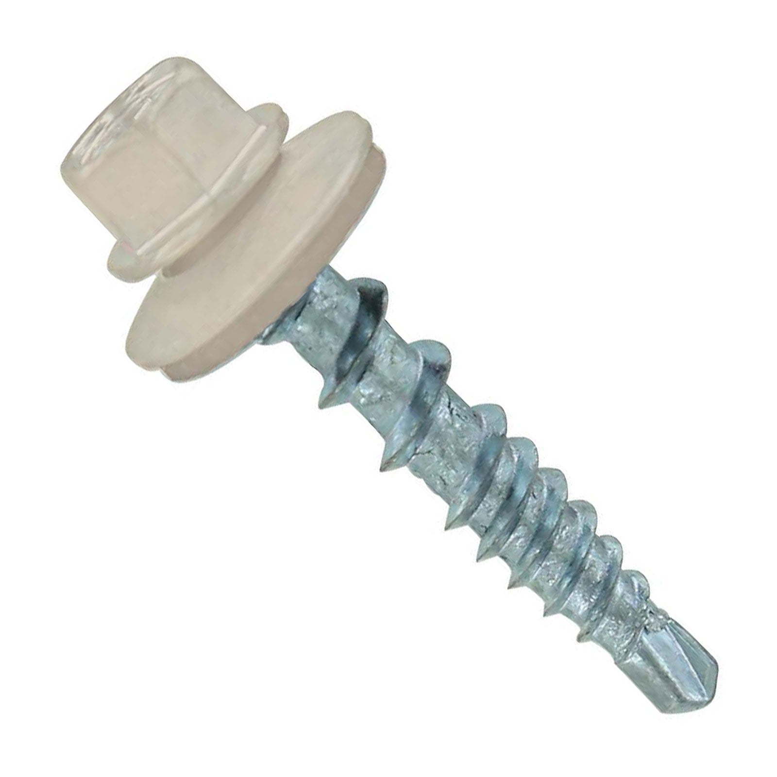 ST Fastening #10 x 1" Kwikseal Woodbinder Metal Roofing Screw - Light ...