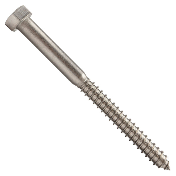 1/2"-6 x 6" Conquest Hex Head Lag Bolt for Wood - 316 Stainless Steel ...