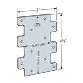 Simpson LTP4 3" x 4-1/4" Lateral Tie Plate - G90 Galvanized – Fasteners ...