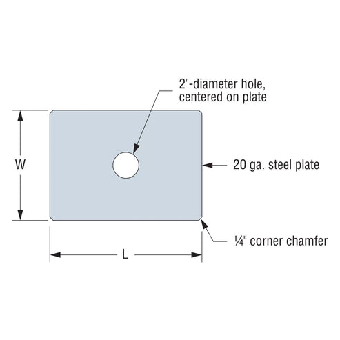 Simpson MCTPLX Plate for Mass Timber Column Tie - Zinc, Made to Order ...