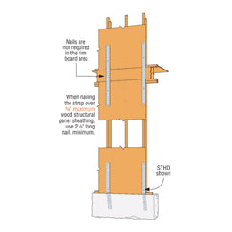 Simpson MSTA30 30" 16 Gauge Medium Strap Tie - G90 Galvanized ...