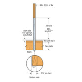 Simpson MSTC48B3 Pre-Bent Strap, 14 gauge - Galvanized – Fasteners Plus