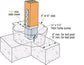 Simpson PPB66-4Z 6X6 Porch Post Base 4" Depth - Zmax Finish – Fasteners ...