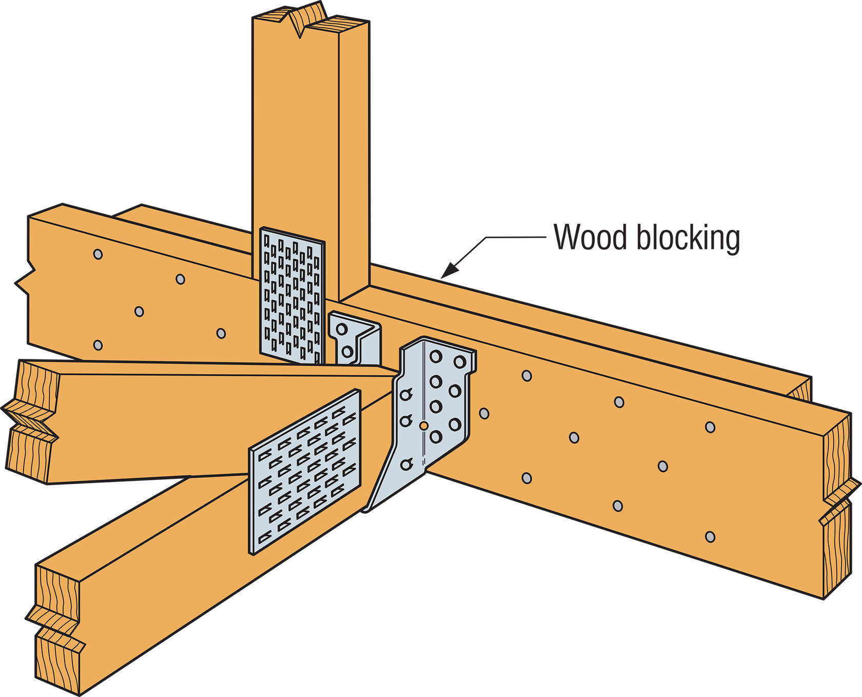 Simpson HGUS28-3 Triple 2x8 Face Mount Hanger - G90 Galvanized ...