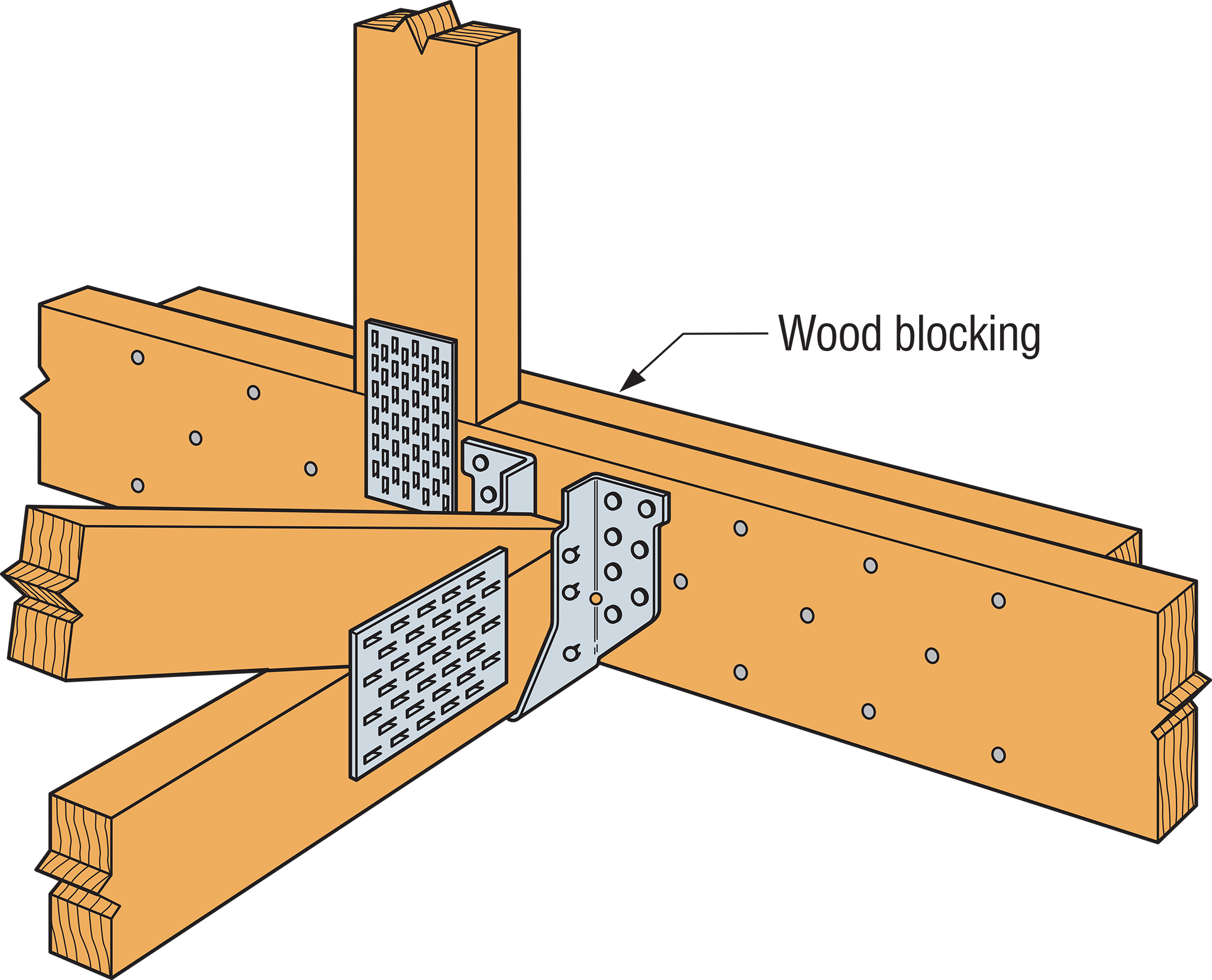 Simpson HGUS28-3 Triple 2x8 Face Mount Hanger - G90 Galvanized ...