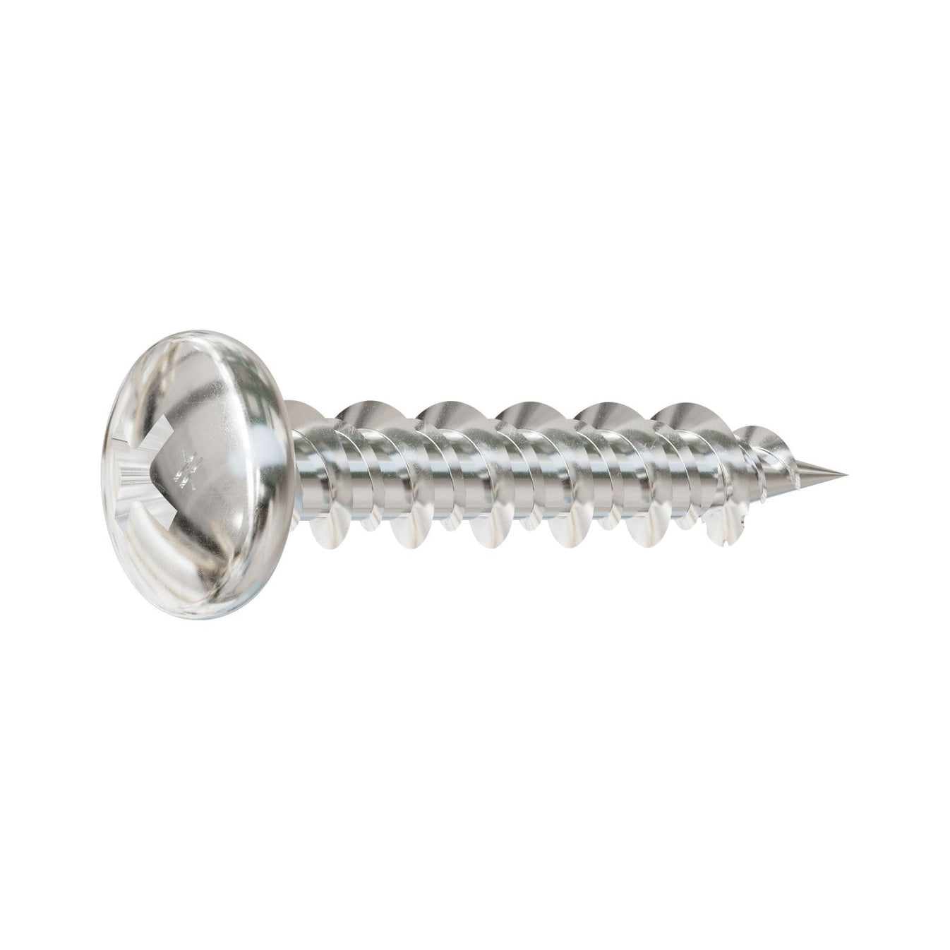 #10 x 3/4" Pan Head Marine Screw with Teeth - 316 Stainless Steel, .5 ...