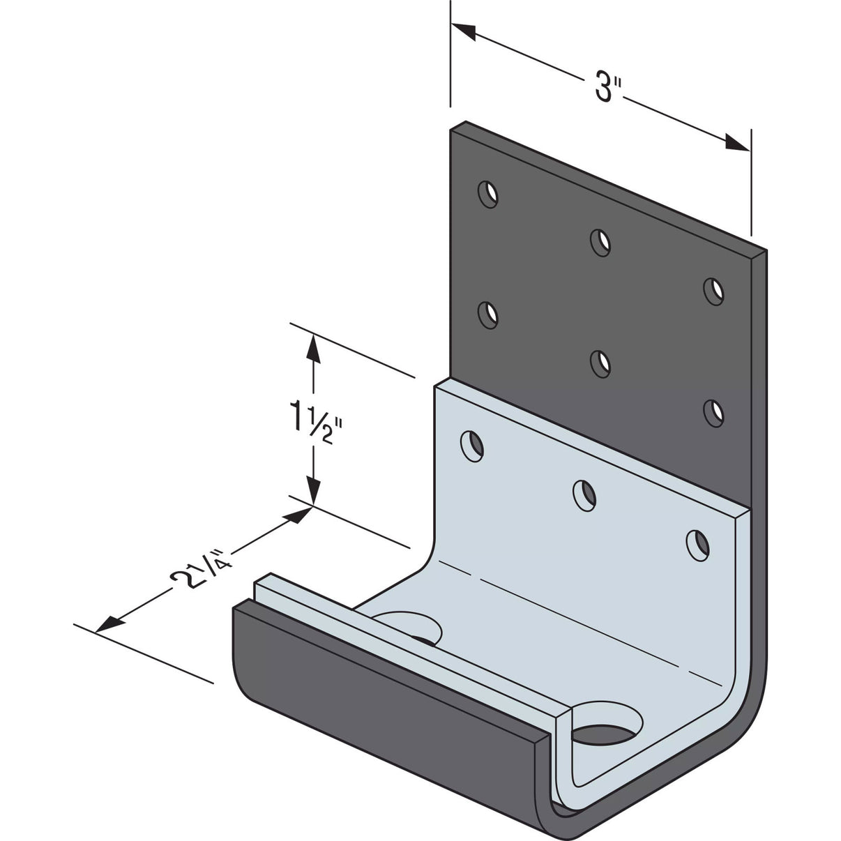 Simpson RCKW3DS-R10 Rigid Kneewall Connector, Pkg 10 – Fasteners Plus