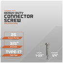 1/4" x 1-1/2" Strong-Tie SDS25112-R25 Heavy-Duty Connector Screw - Dou ...