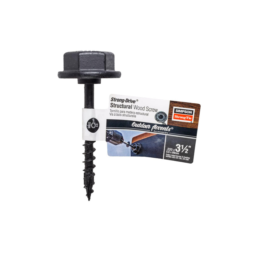 0.220" x 3-1/2" Strong-Tie SDWS22312DBBRN1 Structural Screw T40 Star ...