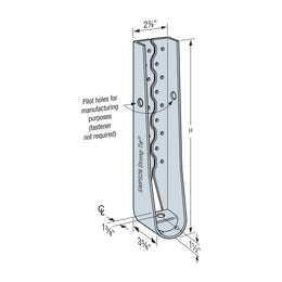 Simpson S/HDU9 Light Gauge Holdown For Steel - G90 Galvanized ...