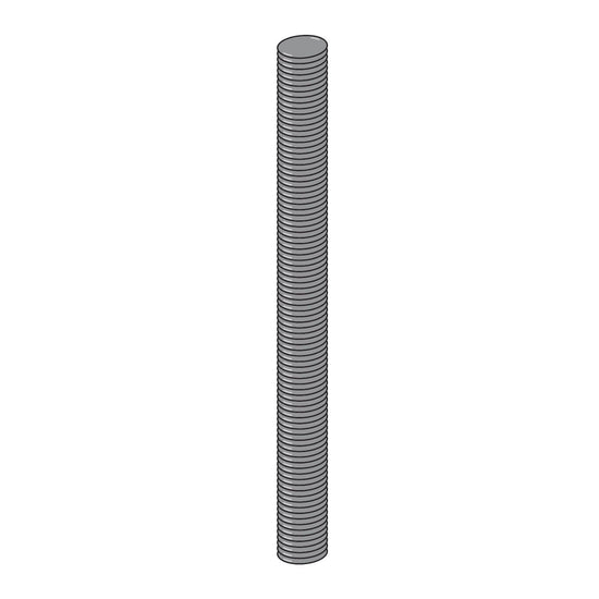 Simpson Strong-Tie 7/8" x 1' ATRM Grade 55 Coarse Fully Threaded Rod ...